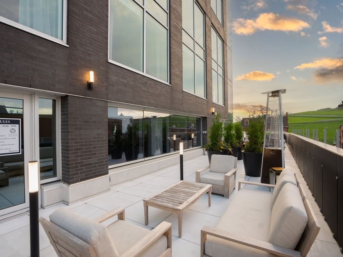 Outdoor Patio & Hot Tub | Sutton Place Hotel Halifax Amenities