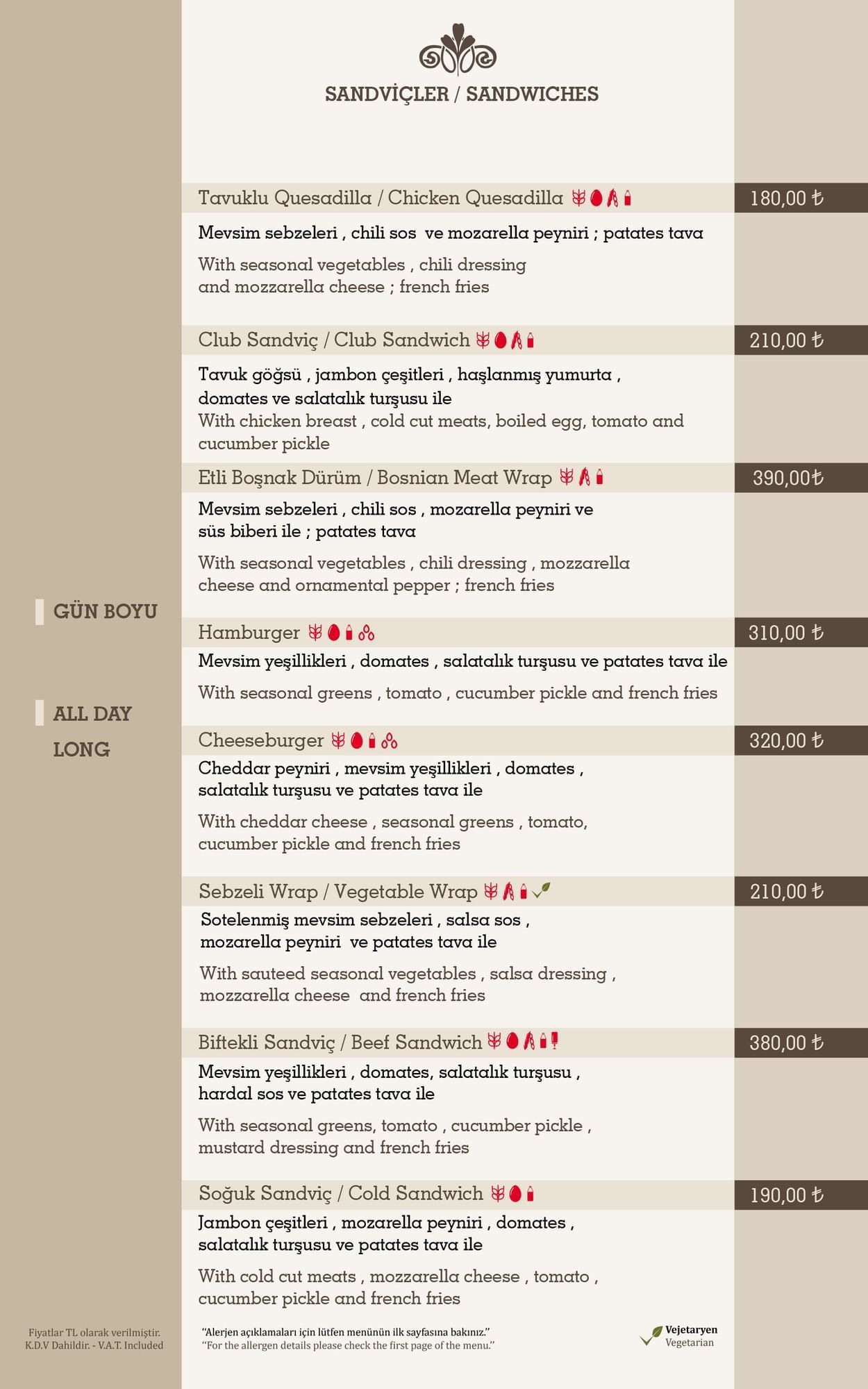 Room Service | GRAND CEVAHIR HOTEL & CONVENTION CENTER