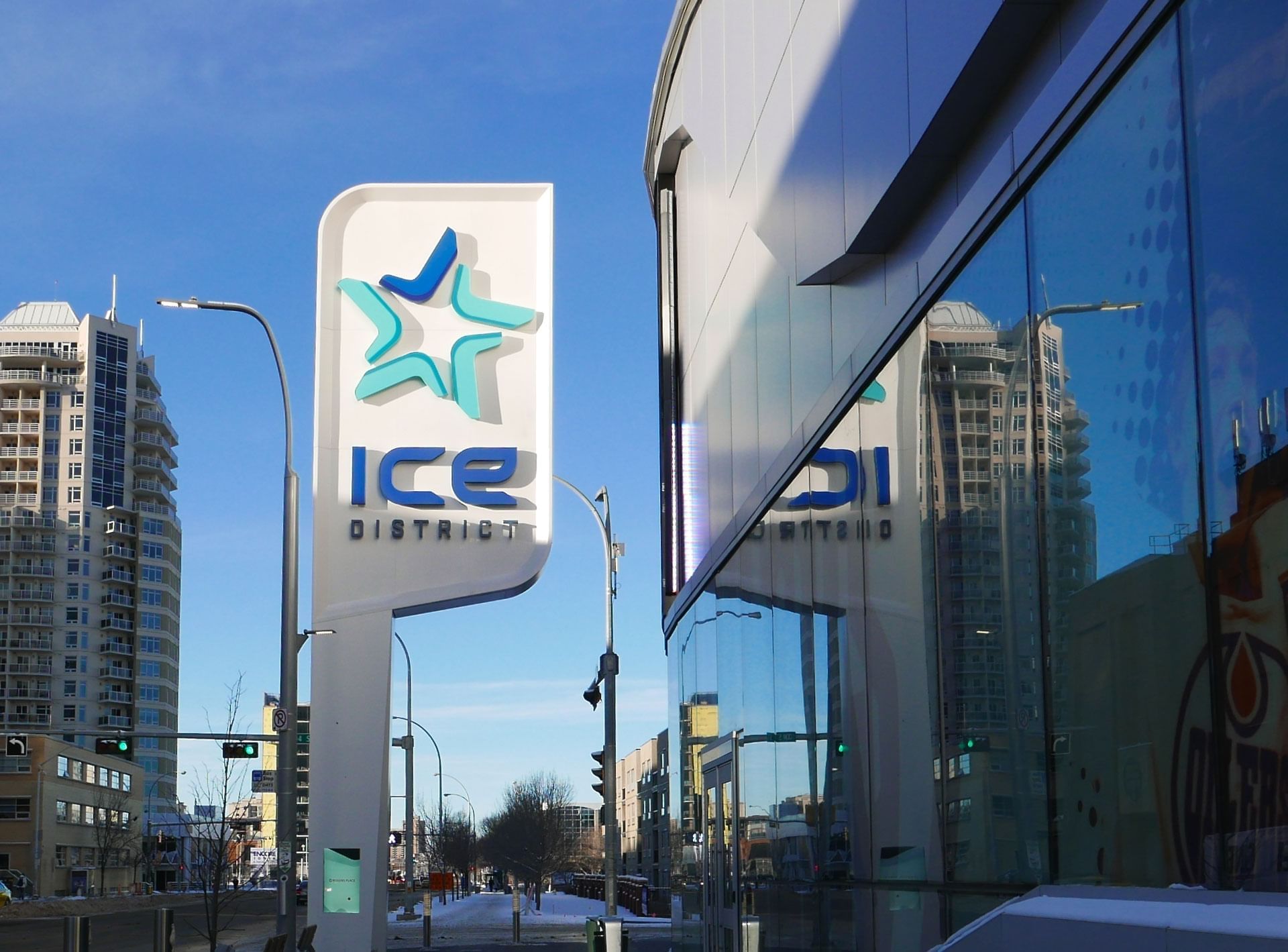Walk to the ICE District from Coast Edmonton Plaza Hotel by APA