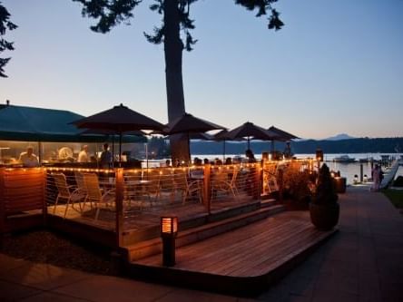 Patio at Alderbrook Resort & Spa| Restaurants in Union WA