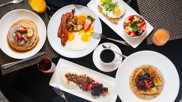 Display of breakfast items