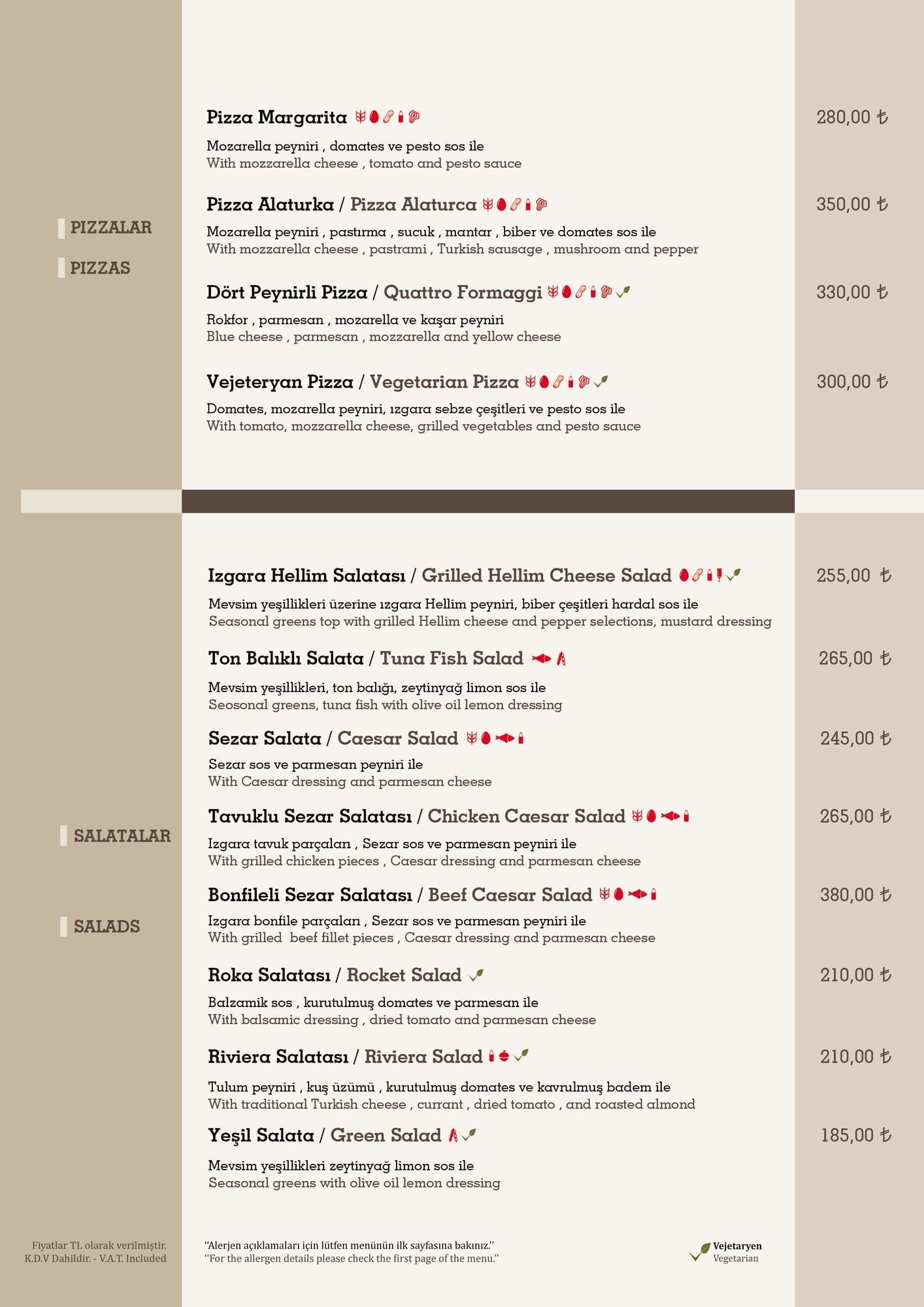 Sultan Menu | GRAND CEVAHIR HOTEL & CONVENTION CENTER