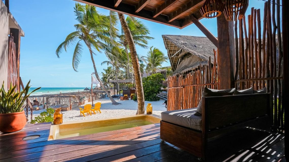 Beachfront Ground Level Suite with Plunge Pool | La Zebra Hotel Room ...