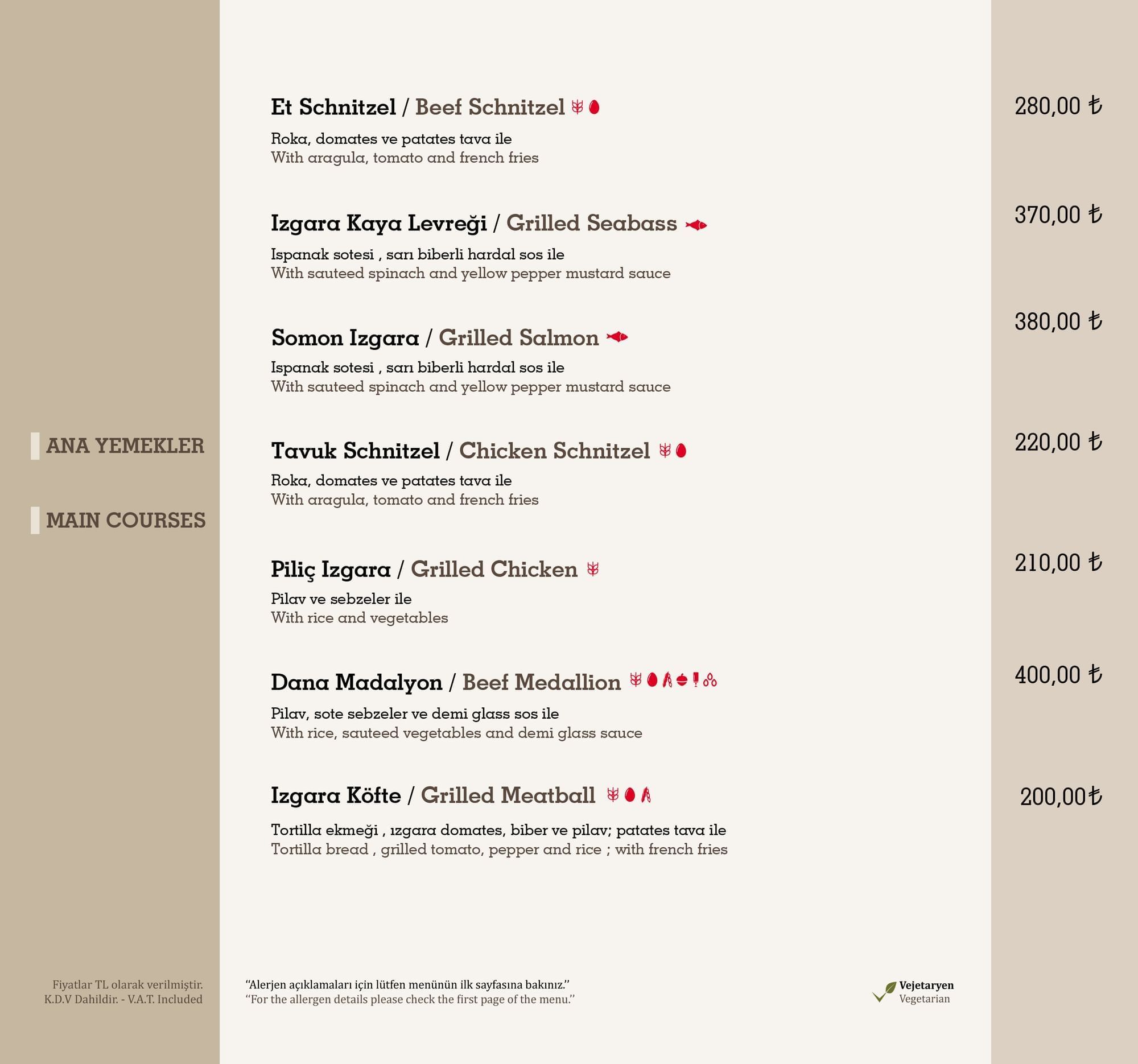 Lobby Menu | GRAND CEVAHIR HOTEL & CONVENTION CENTER