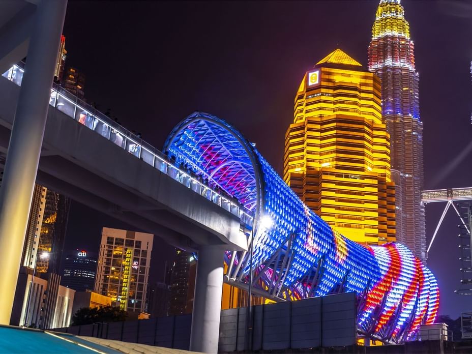 Saloma Link Bridge near Hotel Maya KLCC