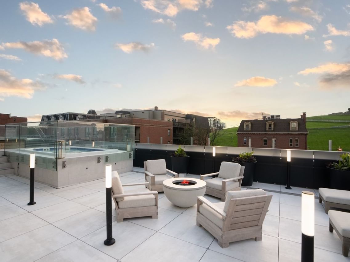 Outdoor Patio & Hot Tub | Sutton Place Hotel Halifax Amenities