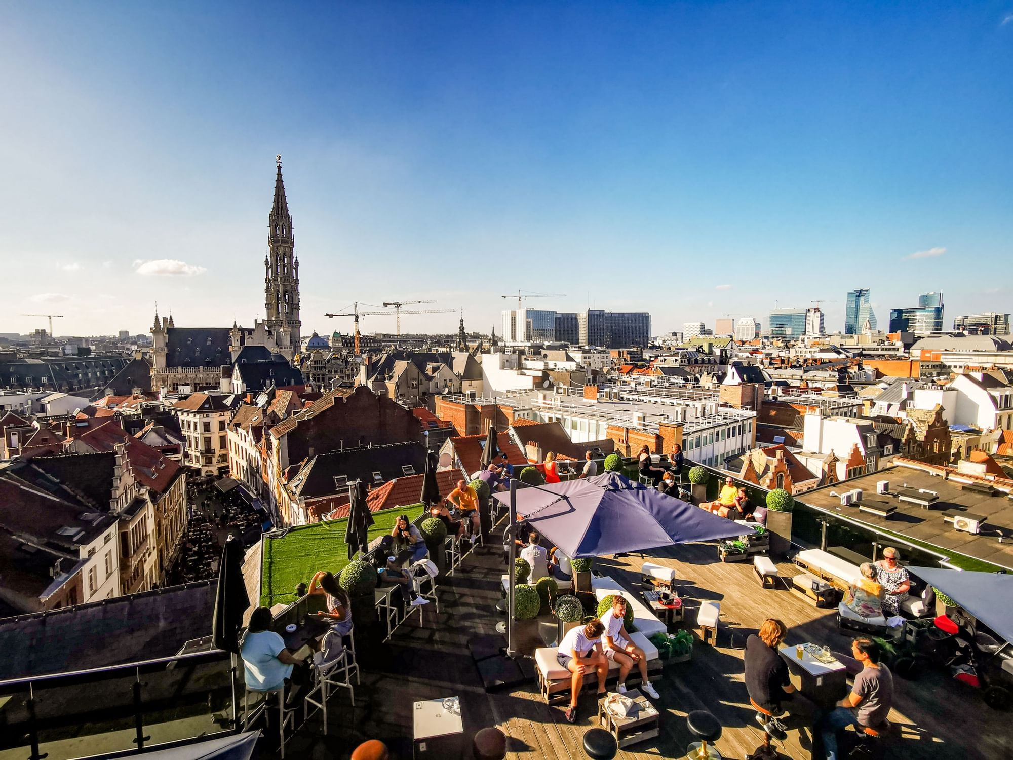 Suite Grand Place Terrace Lounge Area at Warwick Brussels