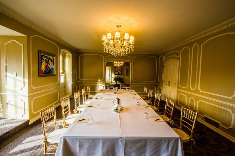 Arranged dining table in Bridewell at Warwick Melrose Dallas