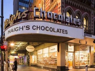 Haigh's Chocolate Visitor Centre near Grosvenor Hotel Adelaide