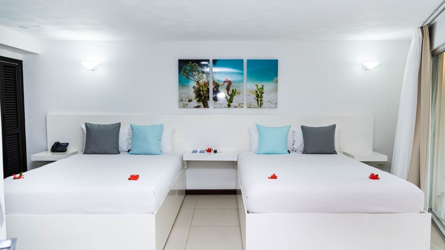 Two Queen Beds Paradise Balcony Room | Paradise Beach Hotel