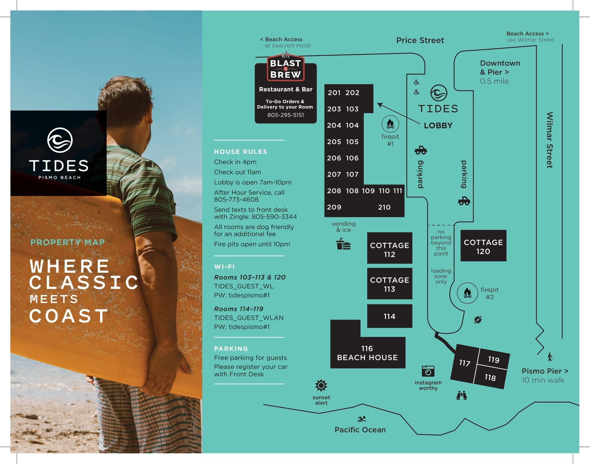 Property Map | The Tides Oceanview Inn & Cottages