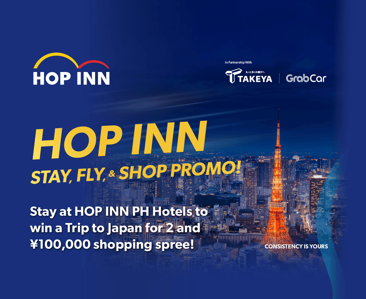 HOP INN Stay, Fly, and Shop Promo